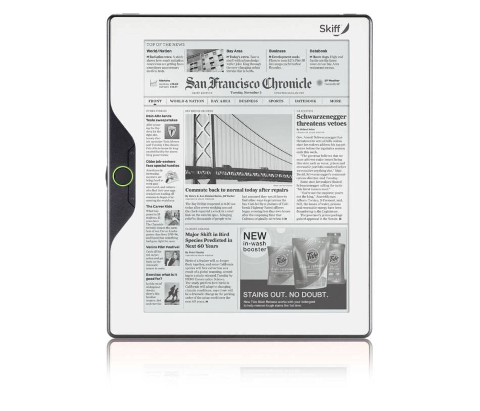 CES10: Skiff Reader, el mayor y más delgado eBook Reader del mundo – FayerWayer