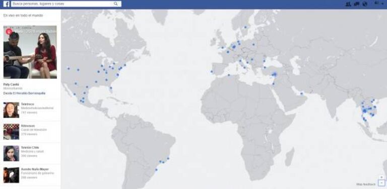 Lanzan mapa interactivo con todos los videos en directo de Facebook ...
