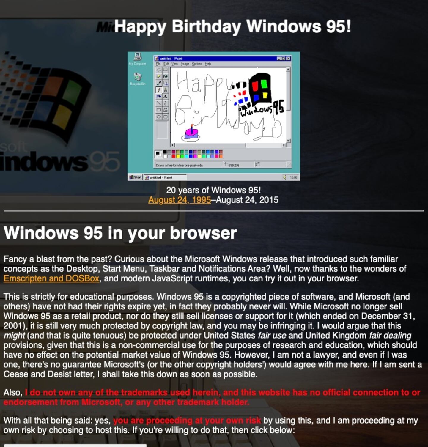 Retro: esta web te permite usar Windows 95 en tu navegador – FayerWayer