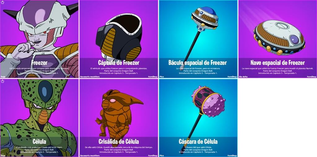 Dragon Ball x Fortnite: Estas son todas las skin que tendrá la ...