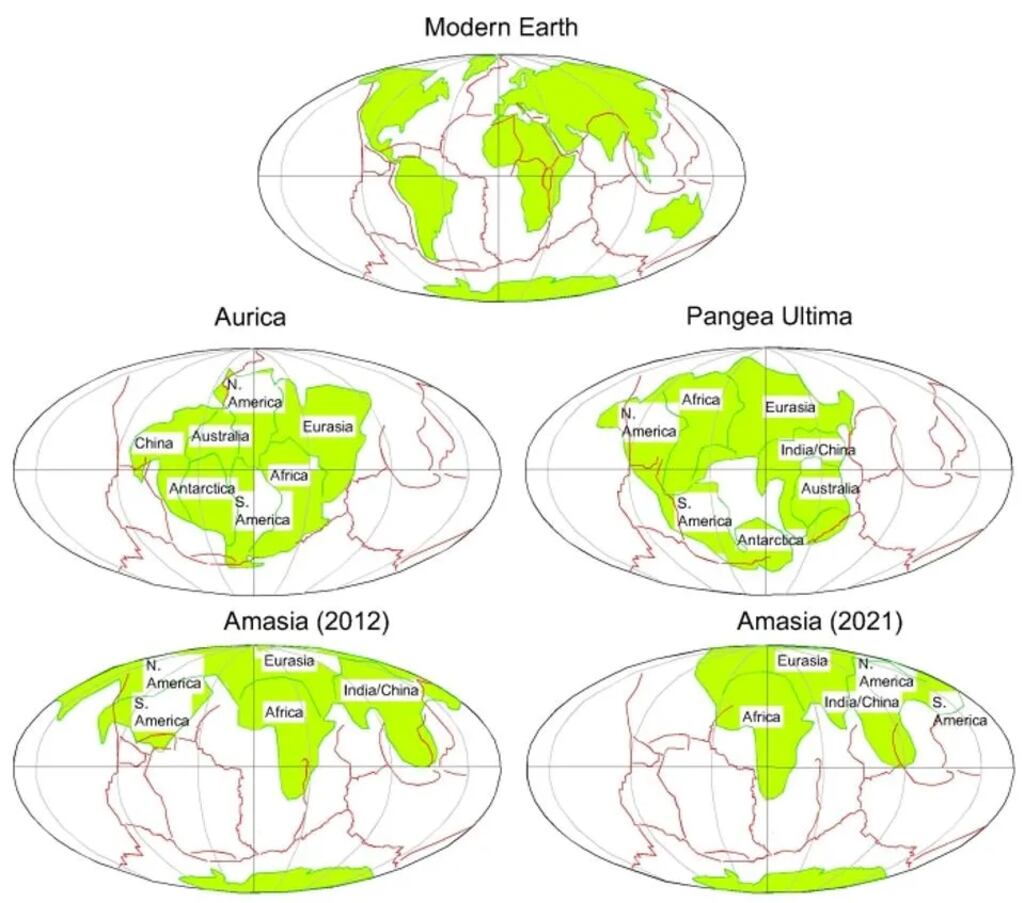Pangea Proxima y el mapa de la última formación de la Tierra cuando los ...