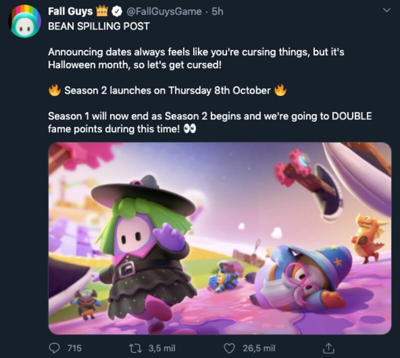 Fall Guys Temporada 2 ya tiene fecha de lanzamiento oficial y falta muy poco – FayerWayer